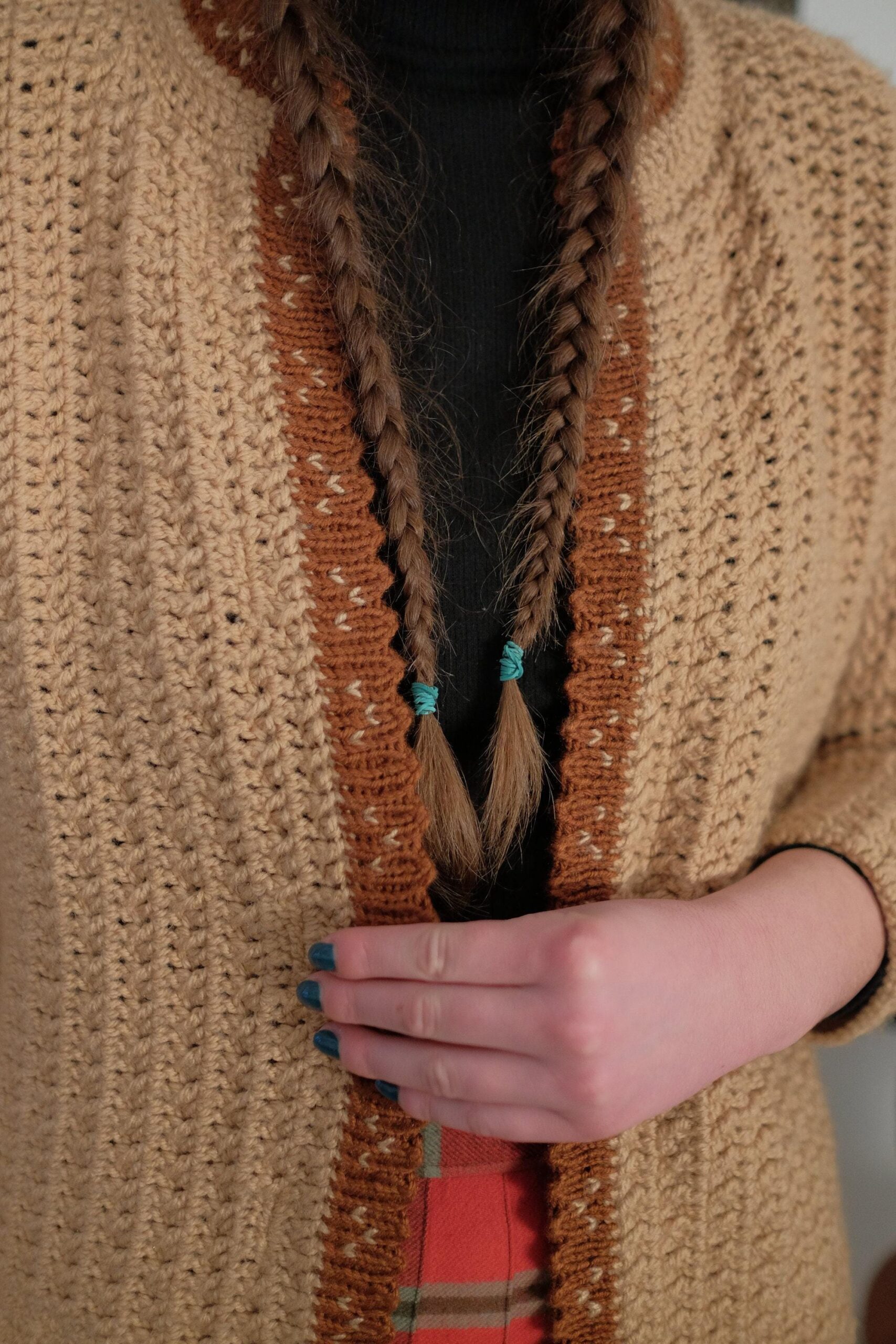 60s Vintage Brown Wool Cardigan - True Vintage Treasures